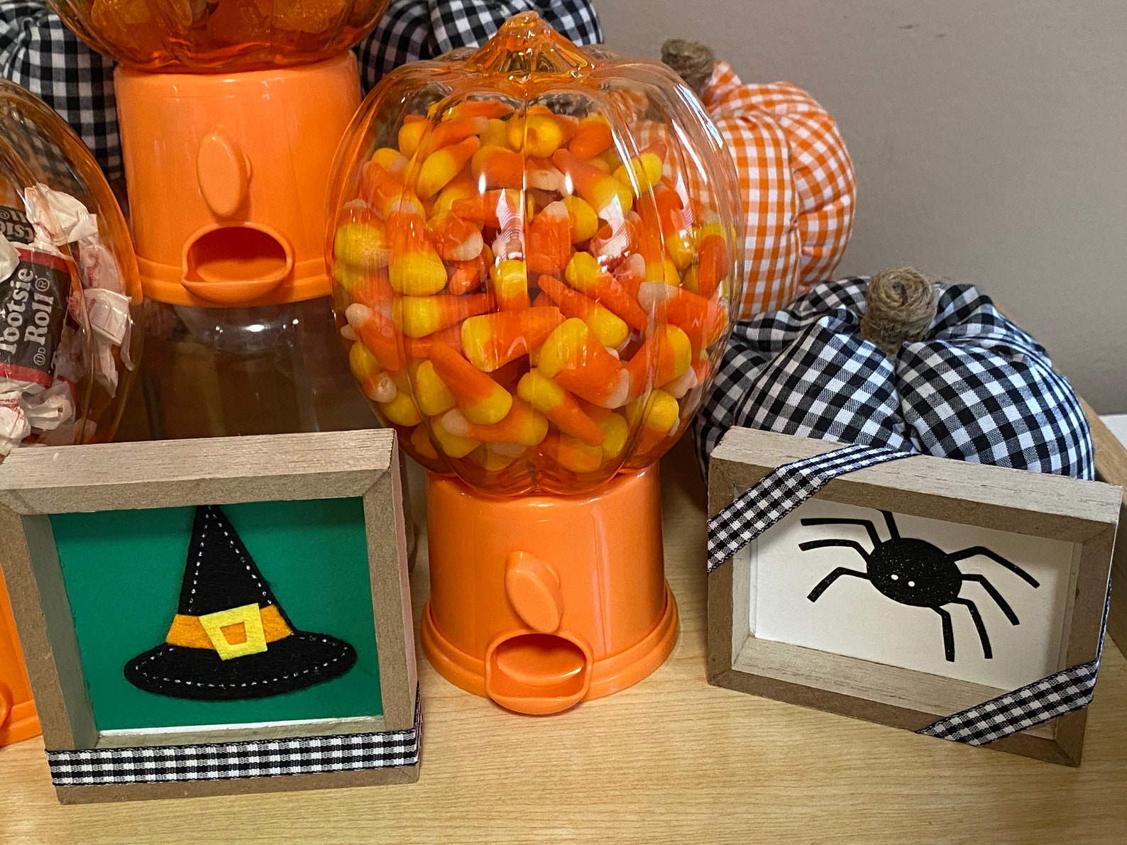 Mini Gumball Machine Candy Dispenser PUMPKIN Candy Machine - Etsy