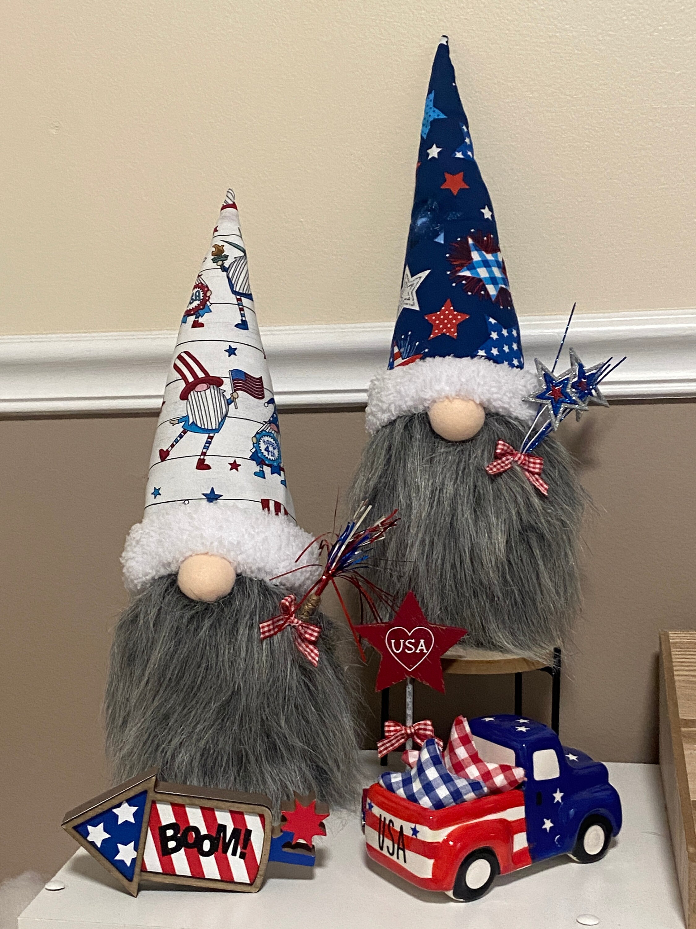 Dolls & Miniatures Art & Collectibles Gnome-Patriotic Gnome ...