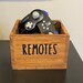 Remote Caddy Hand Painted Wood Box Wooden Remote Holder Remote Control ...