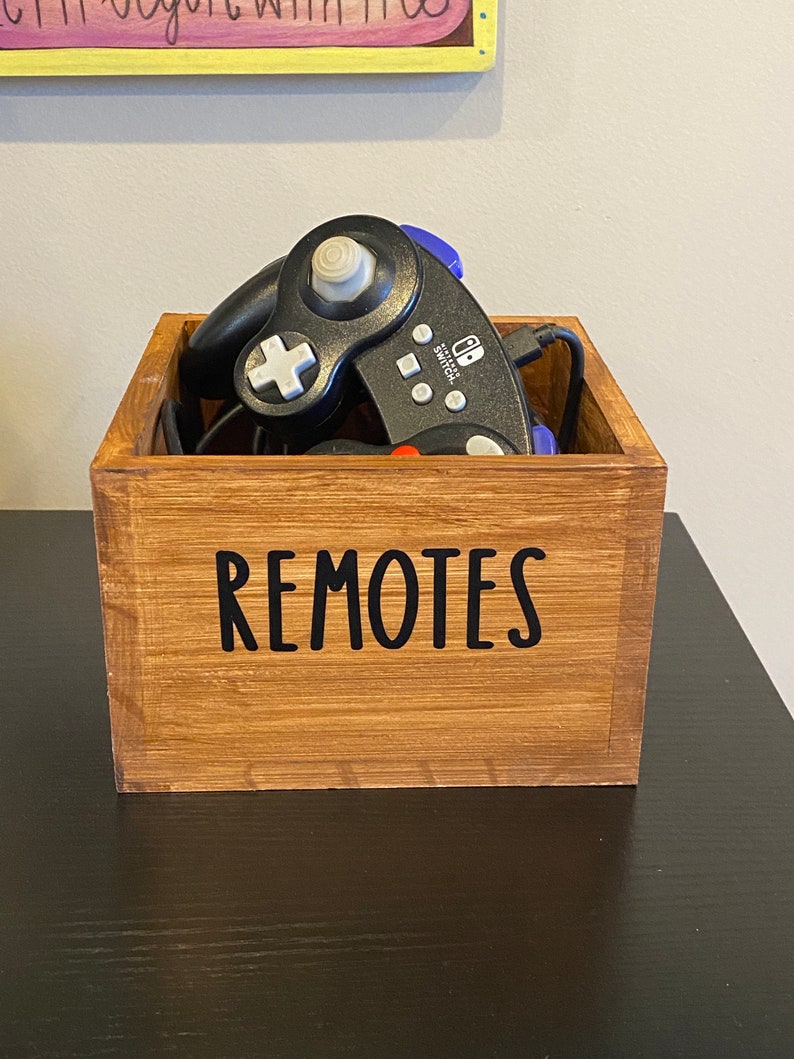 Remote Caddy Hand Painted Wood Box Wooden Remote Holder - Etsy