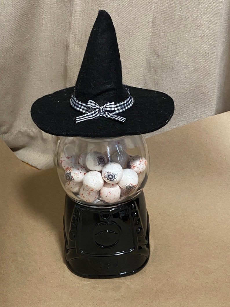 Halloween Decor Glass Gumball Machine Jack O Lantern Canister - Etsy