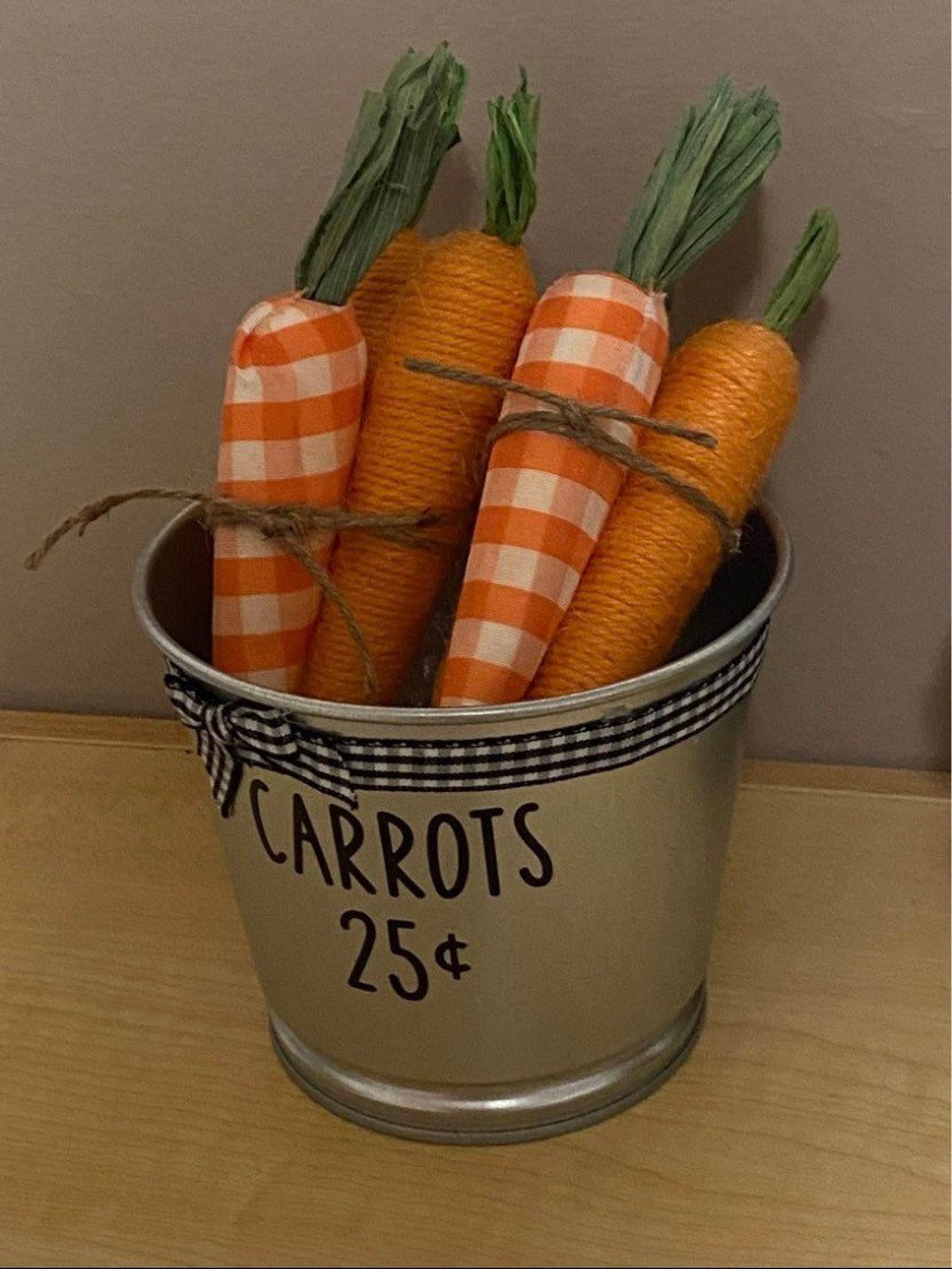 Spring Tiered Tray Decor Bucket of Carrots Buffalo Checkered Bundle ...