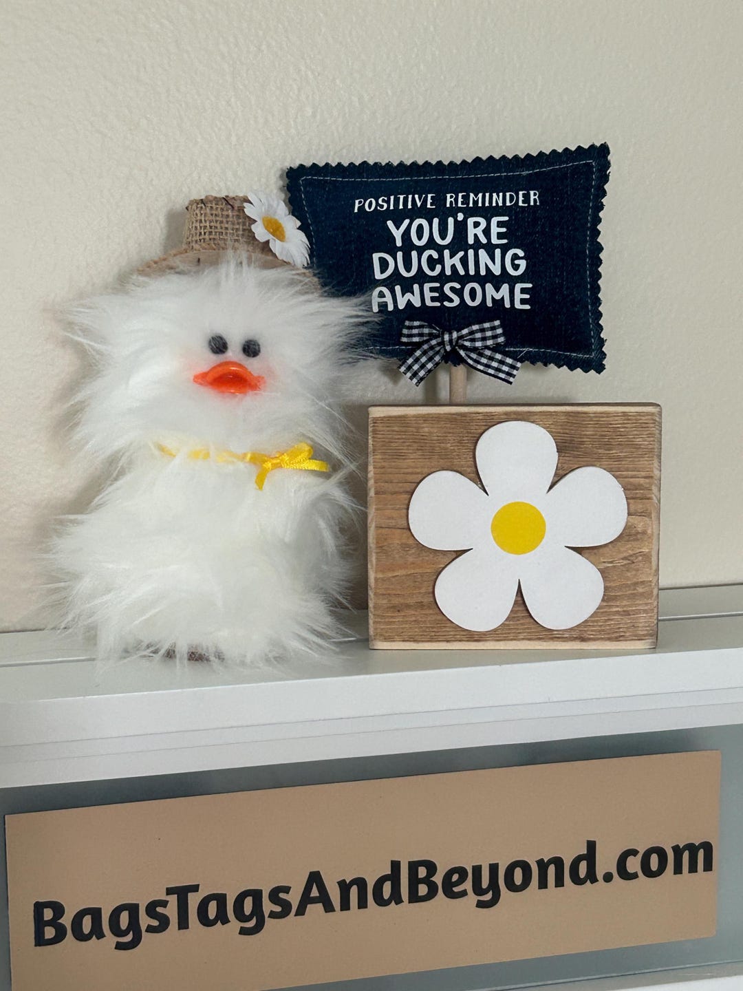 Frazzled DUCK Duckling With Daisy Hat Positive Reminder You're Ducking ...