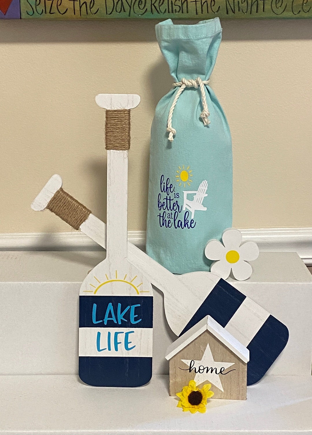 Lake Life - Oar Decor - Oar Wall Sign - Nautical Decoration - Wood ...