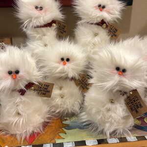 Frazzled Snowman Standing Faux Fur Winter Decor I’m Fine Holiday Gift ...