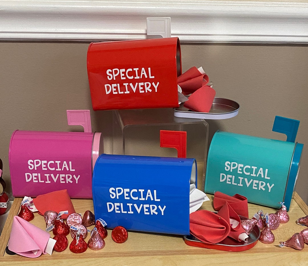 SPECIAL DELIVERY Little Tin Mailbox Valentines Gift for Kids Choice to ...