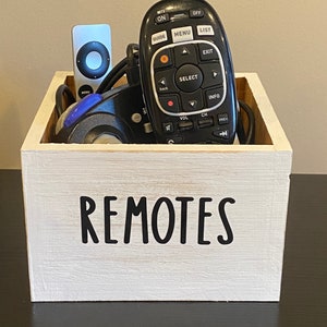 Remote Caddy - Hand Painted Wood Box - Wooden Remote Holder - Remote ...