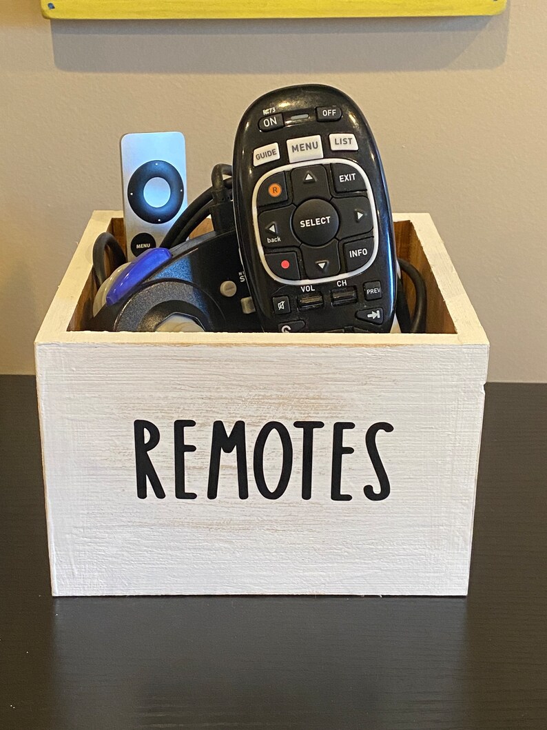 Remote Caddy Hand Painted Wood Box Wooden Remote Holder - Etsy