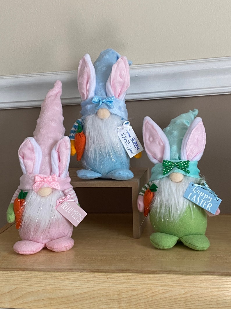 Easter Gnome Spring Gnome Easter Bunny Decoration Standing | Etsy
