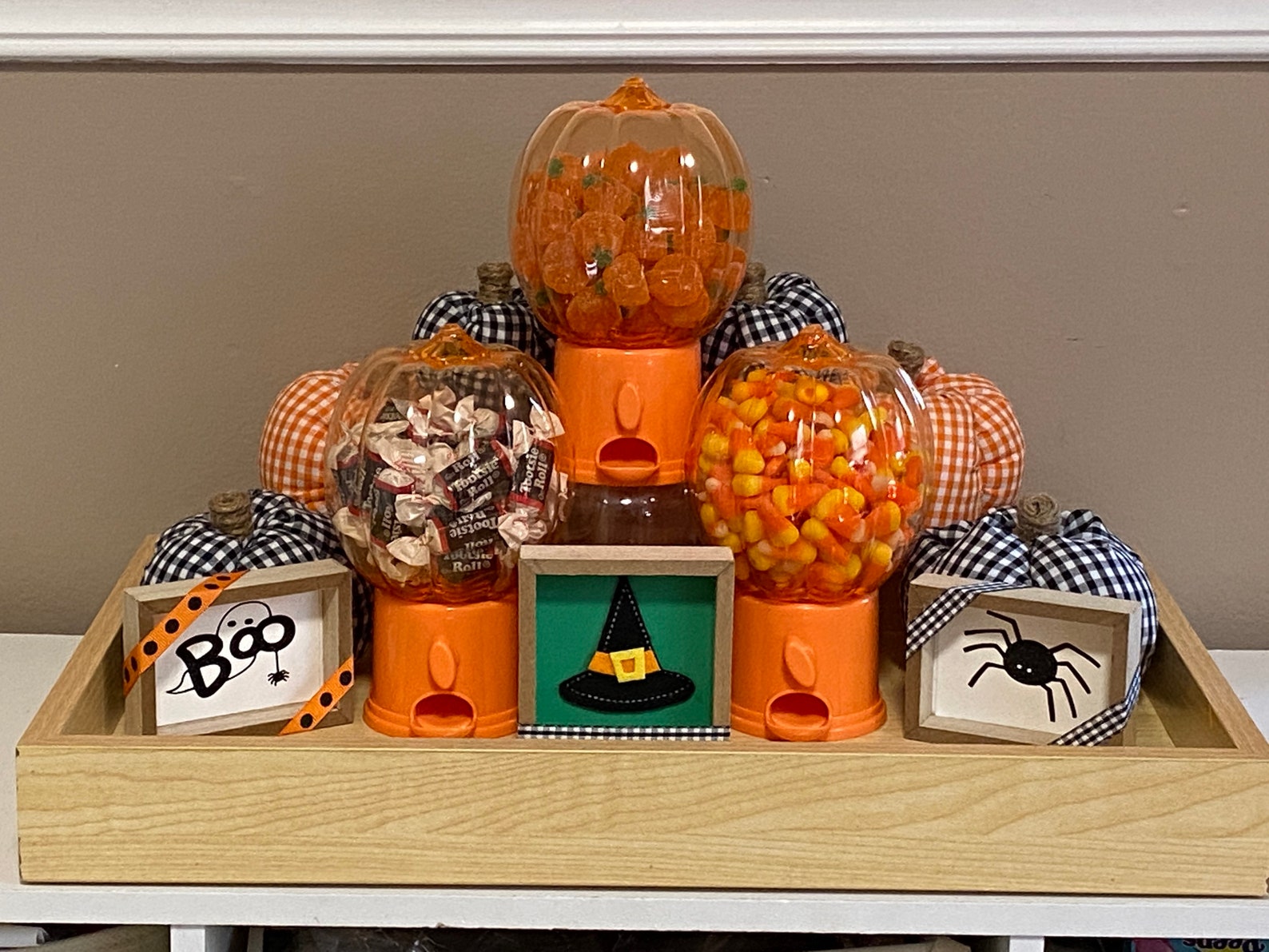 Mini Gumball Machine Candy Dispenser PUMPKIN Candy Machine - Etsy