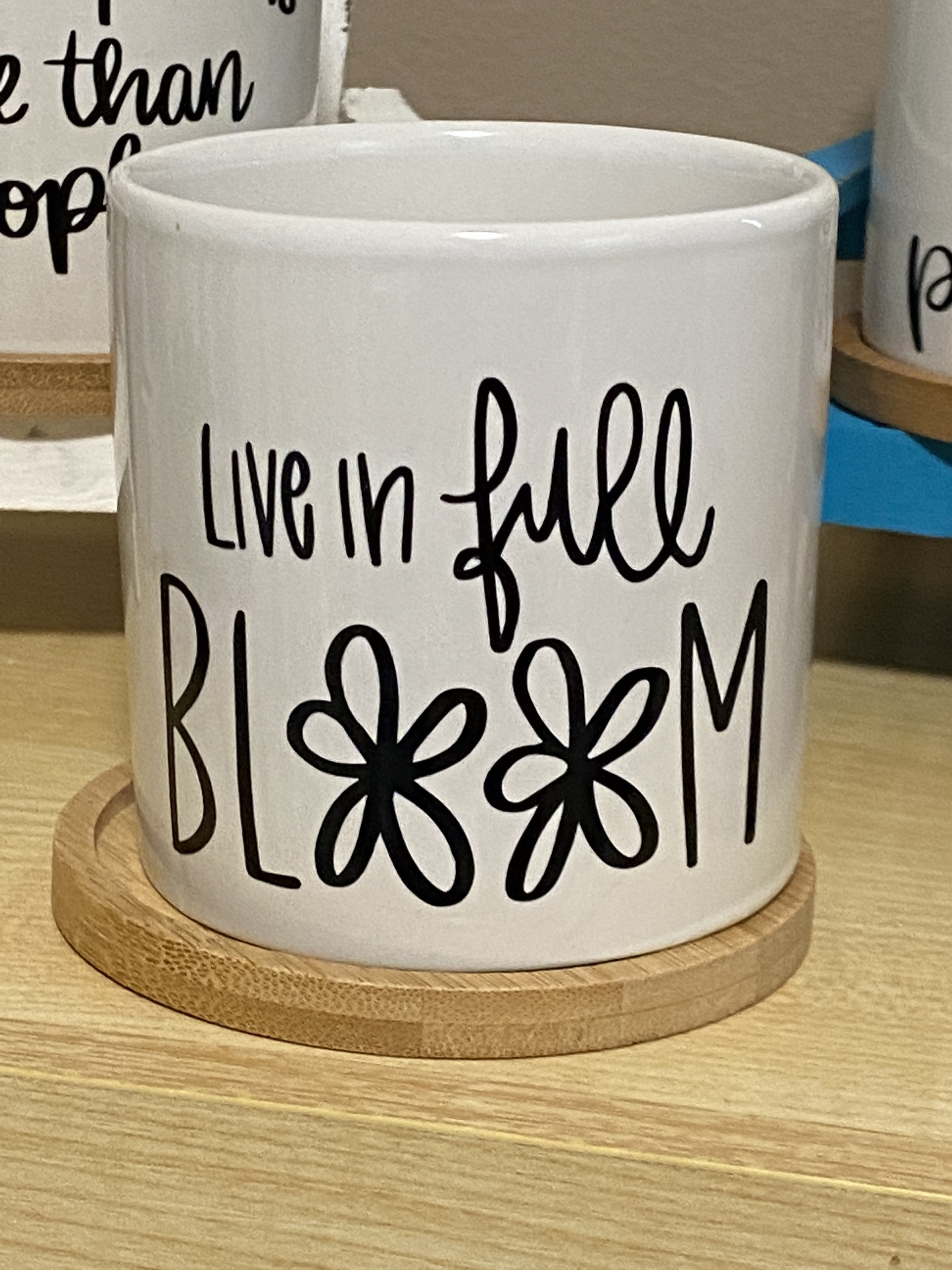 Customized Flower Pot Succulent Planter White Ceramic With | Etsy