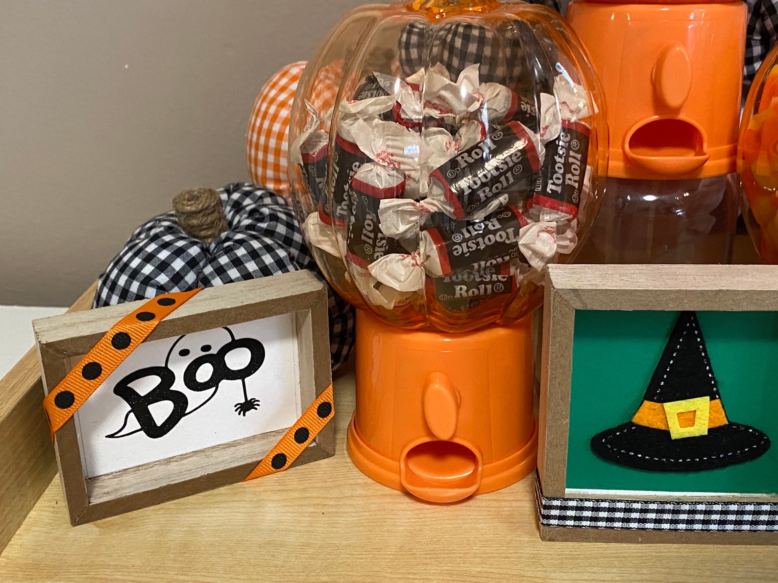 Mini Gumball Machine Candy Dispenser PUMPKIN Candy Machine - Etsy