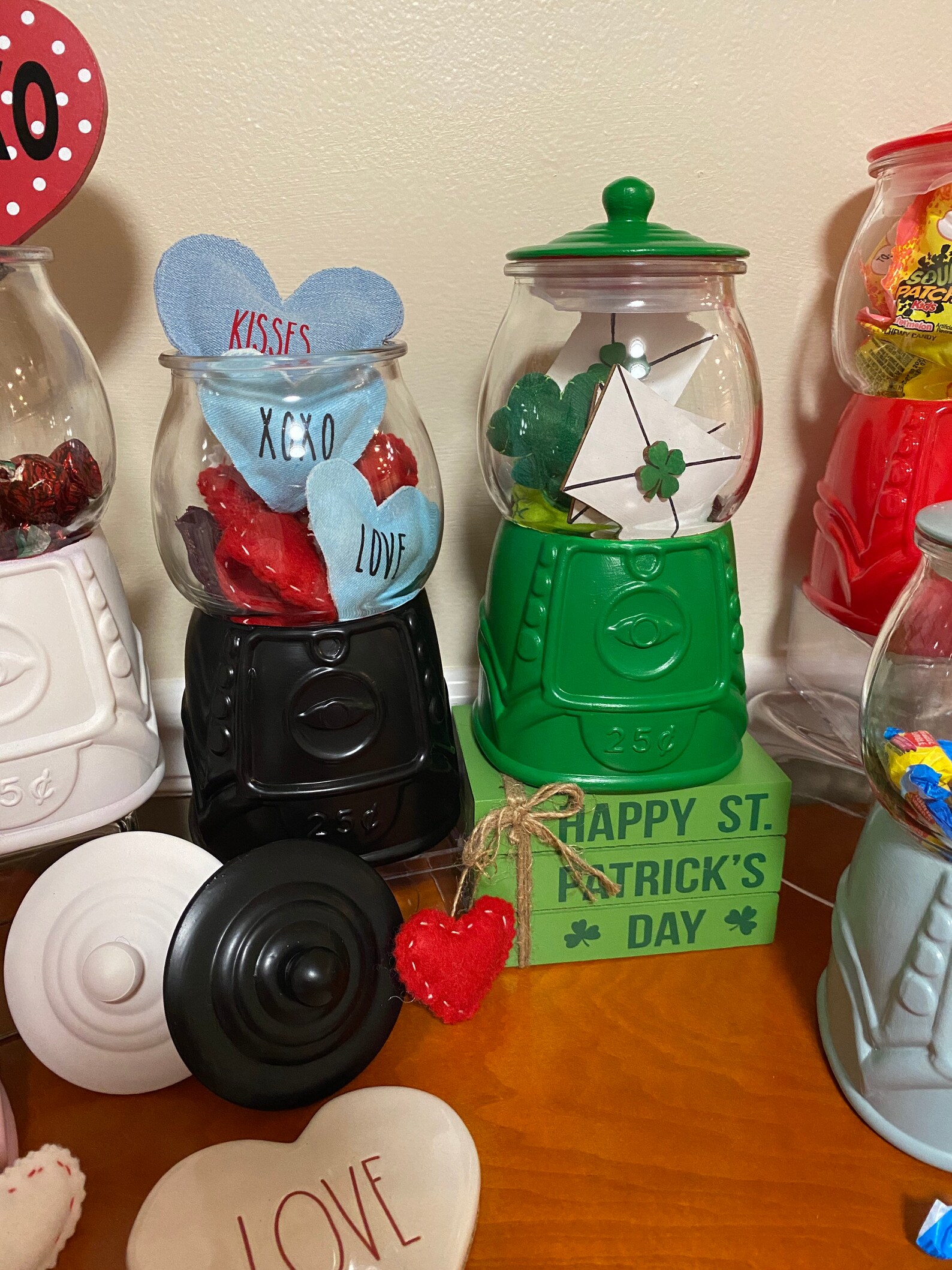 Hand Painted Gumball Machine Choose Your Color Glass Canister | Etsy