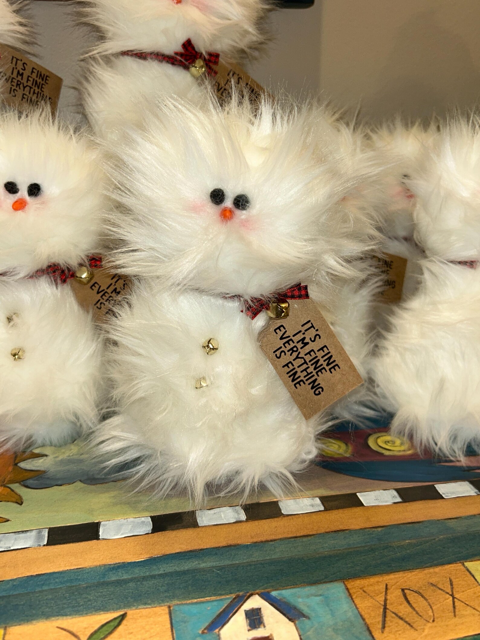 Frazzled Snowman Choose From Large or Small or BOTH Standing Faux Fur ...