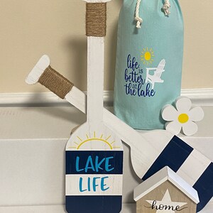Lake Life - Oar Decor - Oar Wall Sign - Nautical Decoration - Wood ...