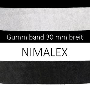 Elastic Band 30 Mm (3 Cm) Wide, White or Black, E.g. for Waistbands ...