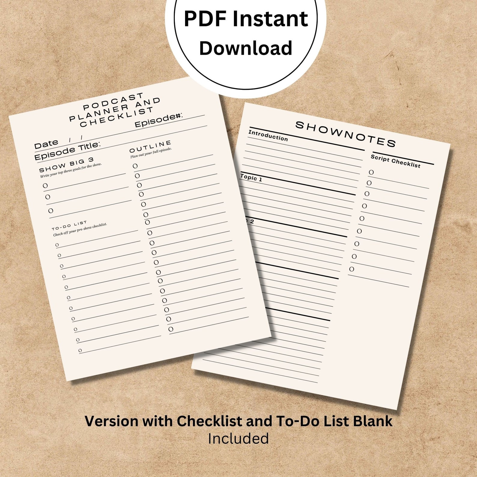 Podcast Planner Worksheet, Podcast Worksheet, Pod Cast, Podcast Plan ...
