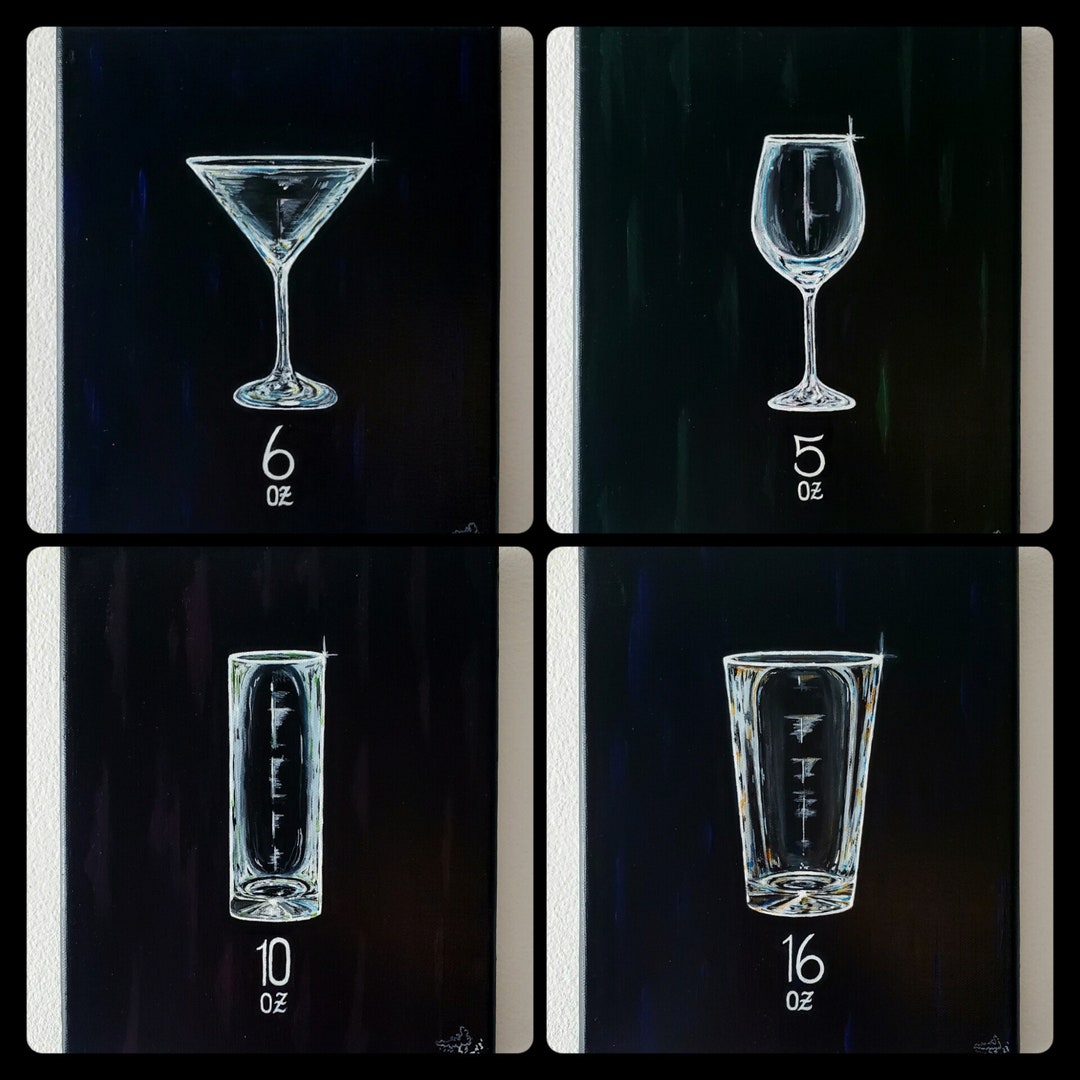 4 Piece Glassware Set - Etsy