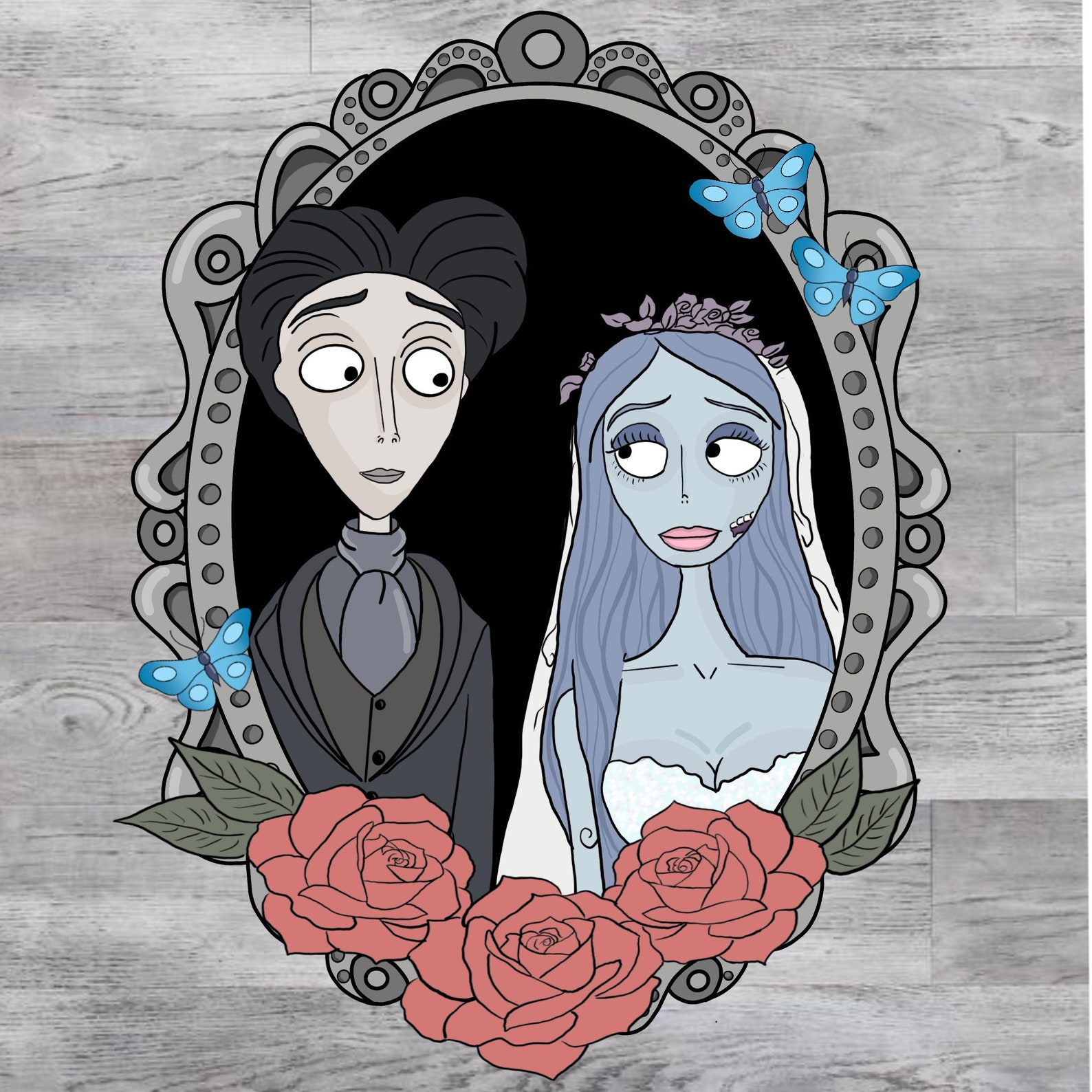 The Corpse Bride Sticker Vinyl Sticker Tim Burton Cartoon | Etsy