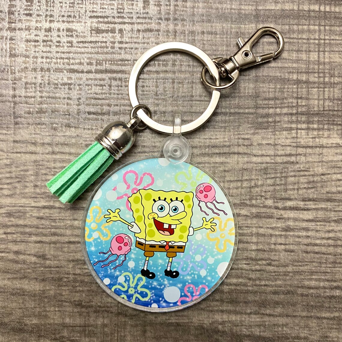 Spongebob Keychain Spongebob Keychains Nickelodeon | Etsy