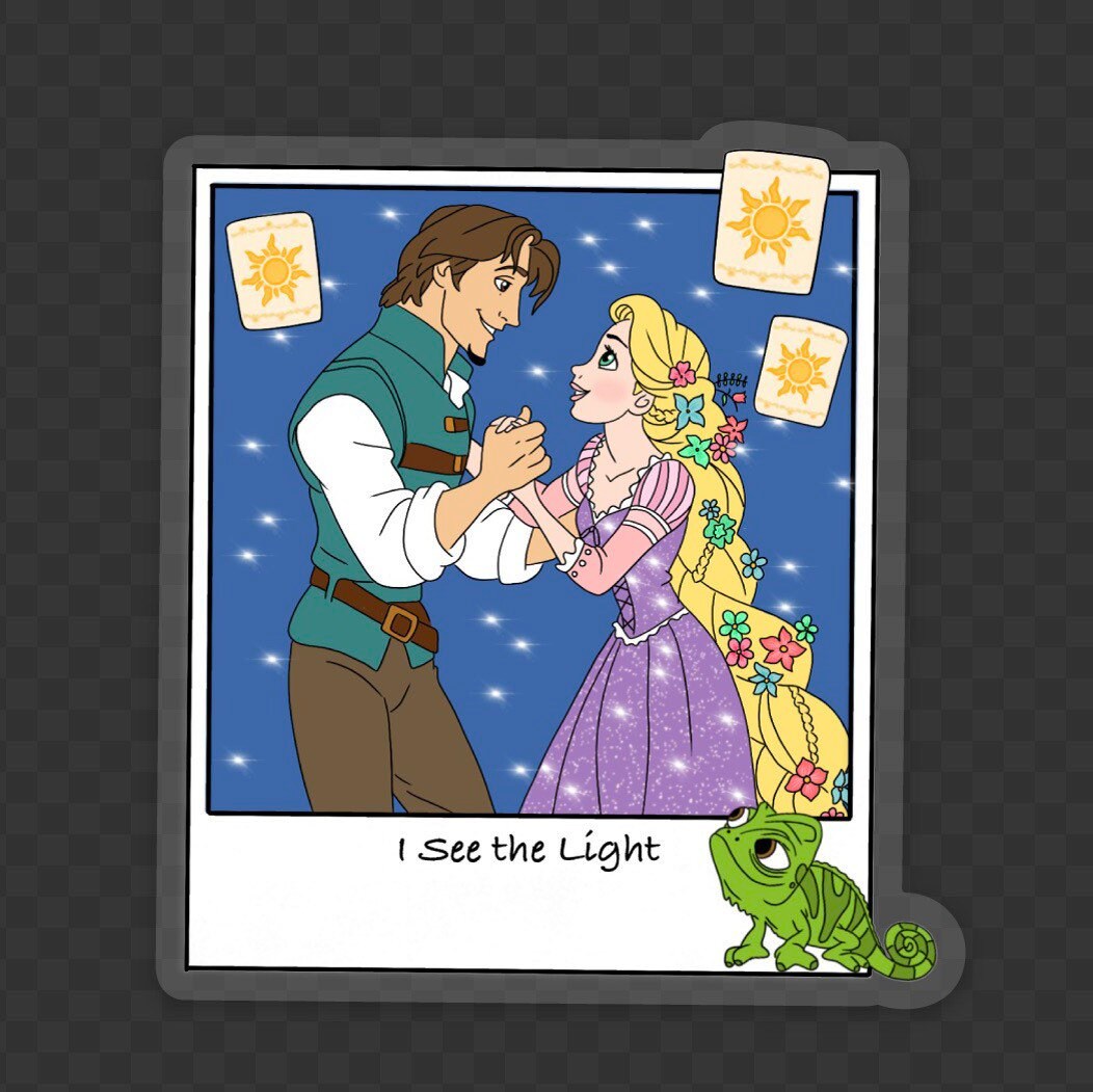 Rapunzel Sticker Tangles Sticker Disney Vinyl Tangled Vinyl | Etsy