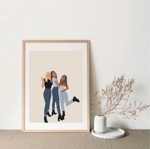 Three Person Custom Portrait Digital Portrait Personalized | Etsy