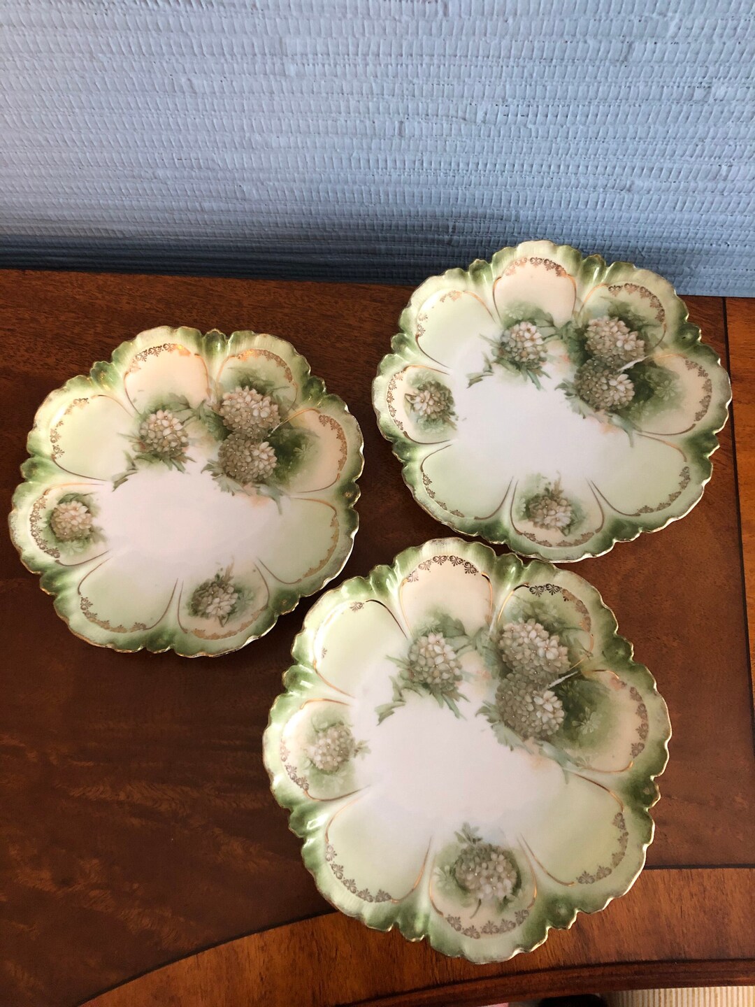 Set of 3 R.S. Prussia Plates Unsigned, Hand Painted Circa 1870s to 1918 ...