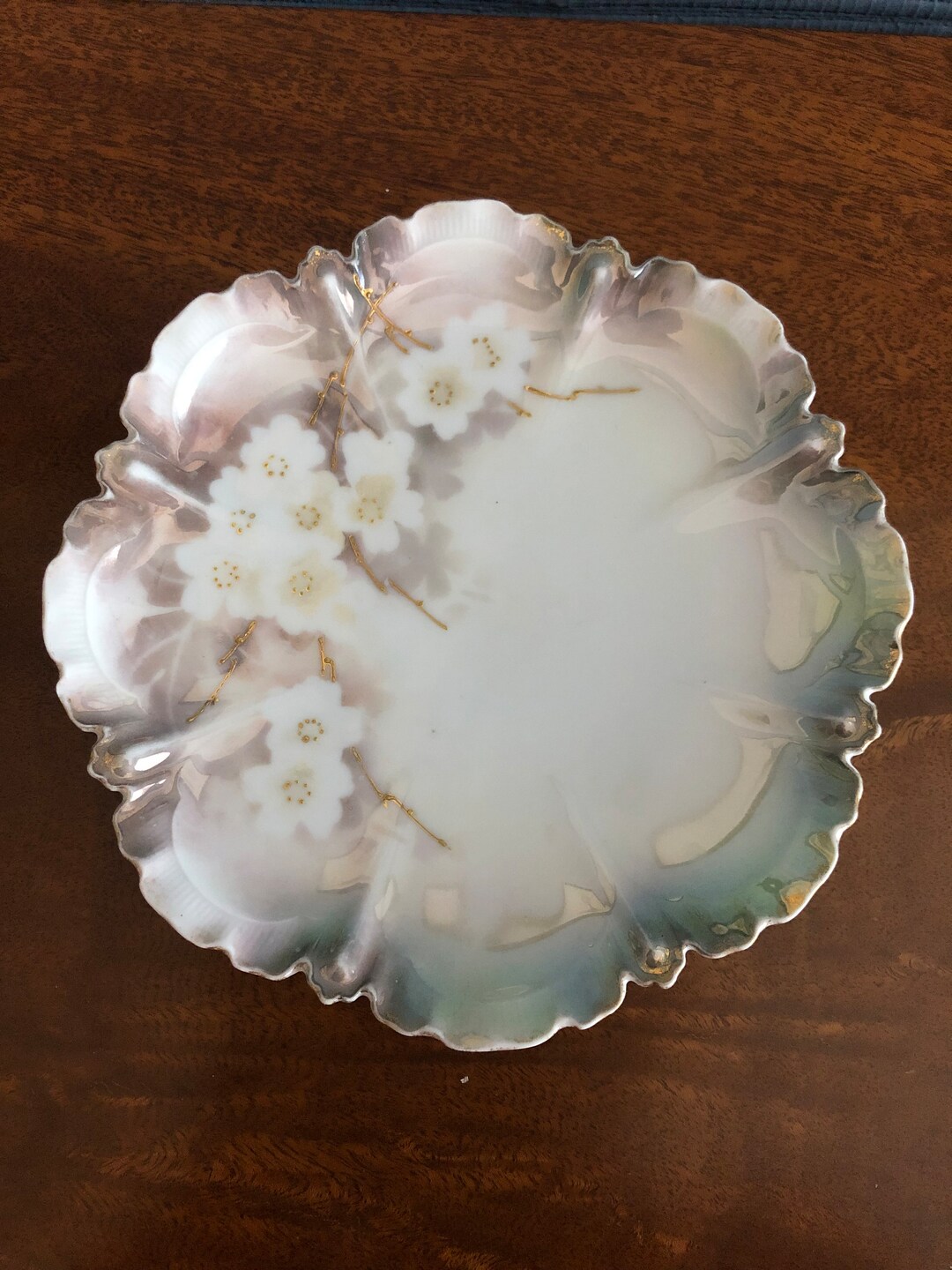 Antique R.S. Prussia Plate: Hand-painted Floral Decor, Circa 1870-1918 ...