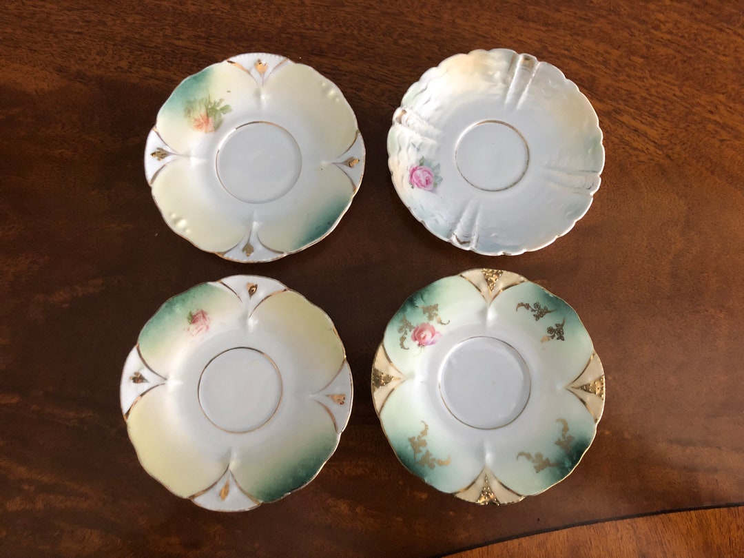 Four R.S. Prussia Saucer Plates Unsigned, Hand Painted Circa 1870s to ...