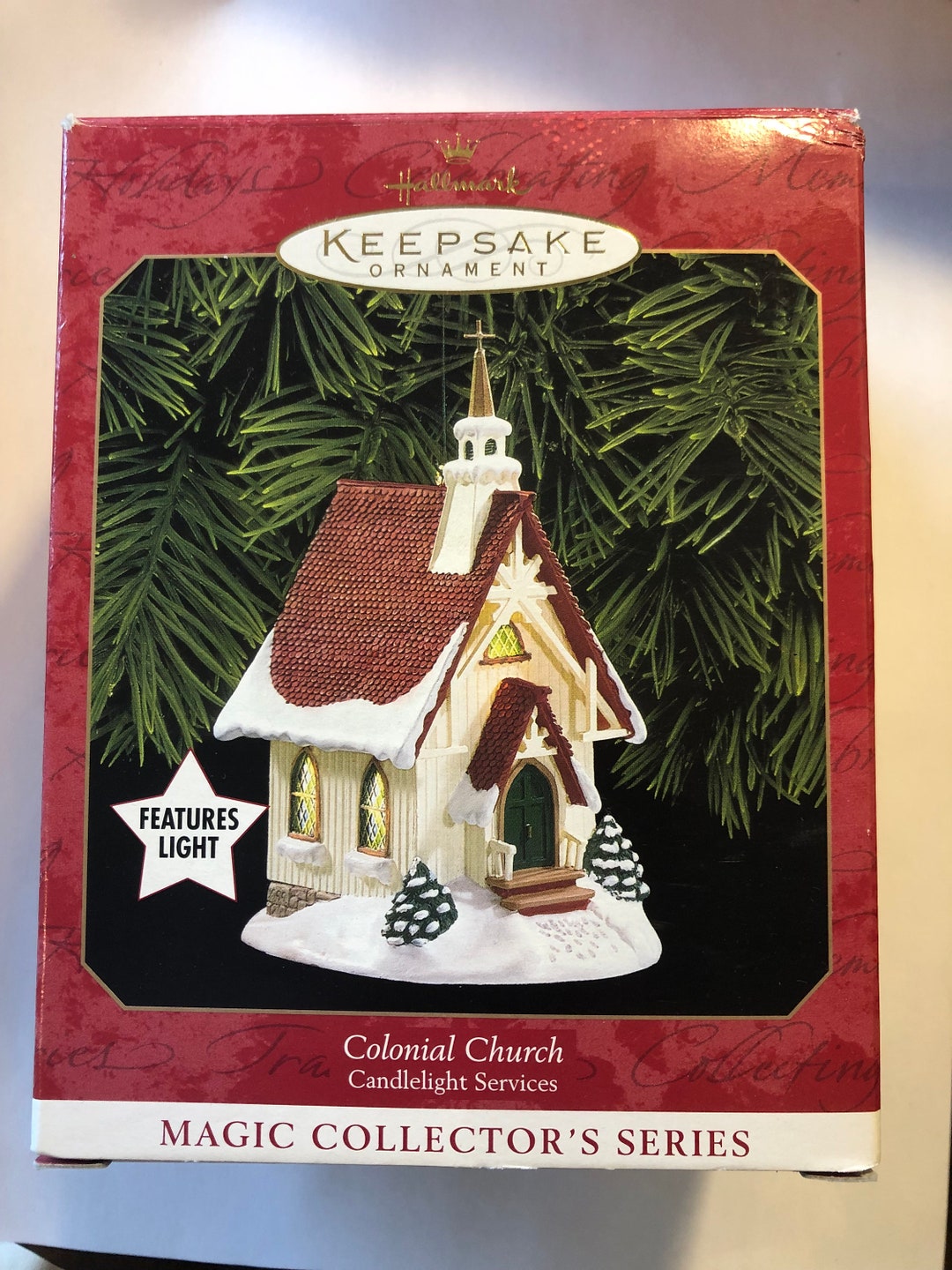 Hallmark Keepsake Colonial Church Christmas Ornament, Candlelight ...