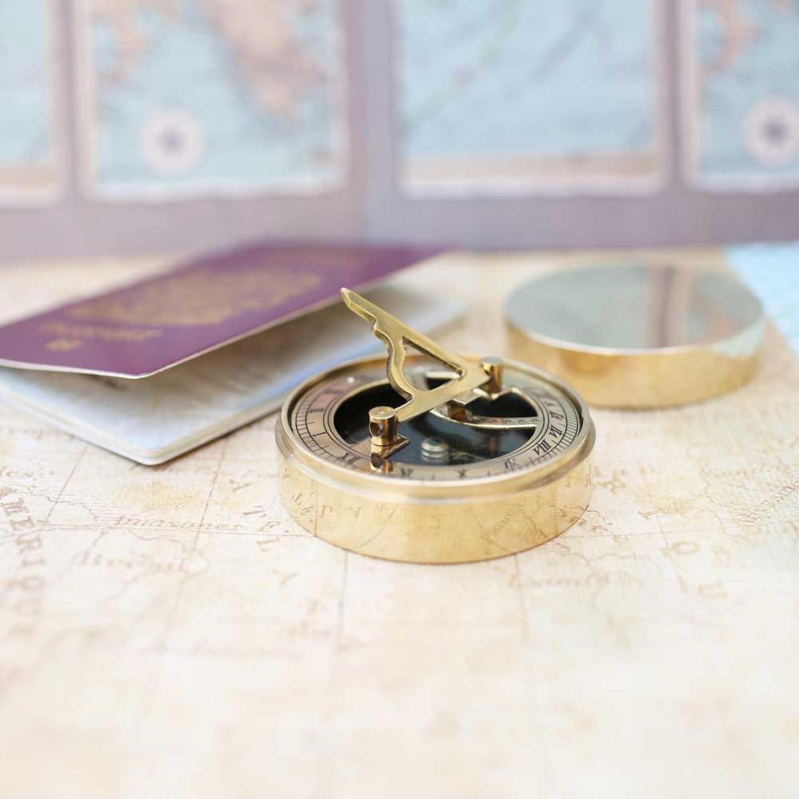 Engraved Sundial Compass, Personalized Customized Handwriting Statement ...