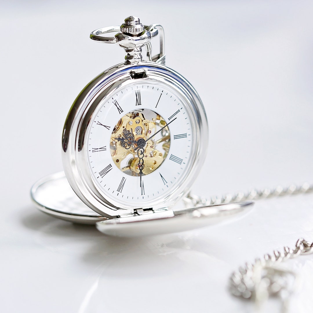 Dual Opening Pocket Watch, Pocket Watch, Personalised Pocket Watch ...