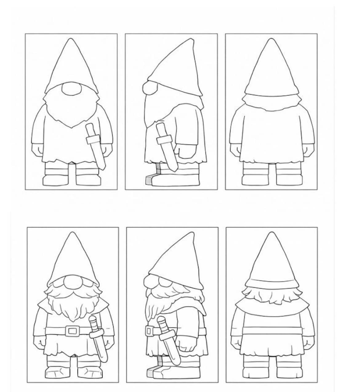 Cute Gnome Warrior Wood Carving Pattern – Beginner - Intermediate Folk ...