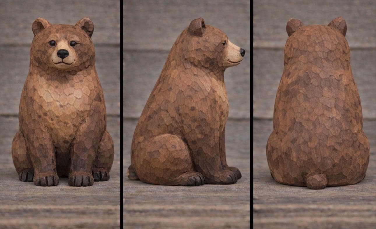 Beginner-intermediate Bear Wood Carving Pattern, Woodland Animal ...
