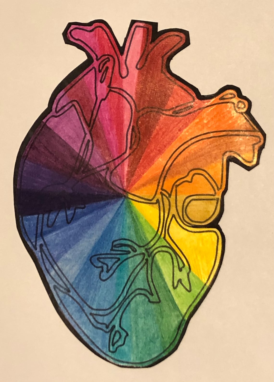 Color Wheel Heart - Etsy