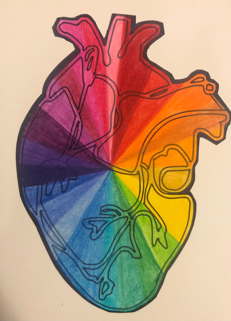 Color Wheel Heart - Etsy