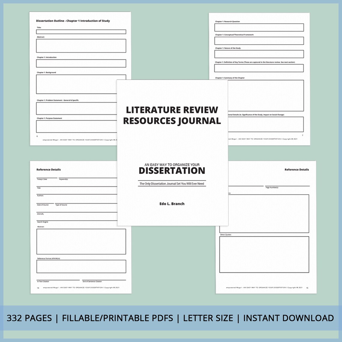 Organize Your Dissertation Bundle | College University Student Lit ...