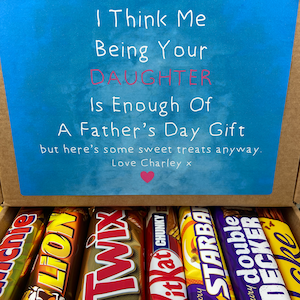 Father's Day Gift, Personalised Gift for Fathers Day, Chocolate Box ...