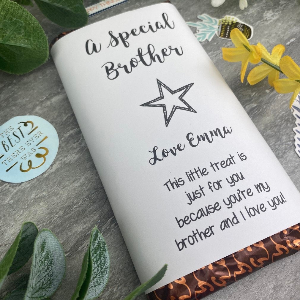 A Special Brother Chocolate Bar, Brother Gift, Special Brother ...