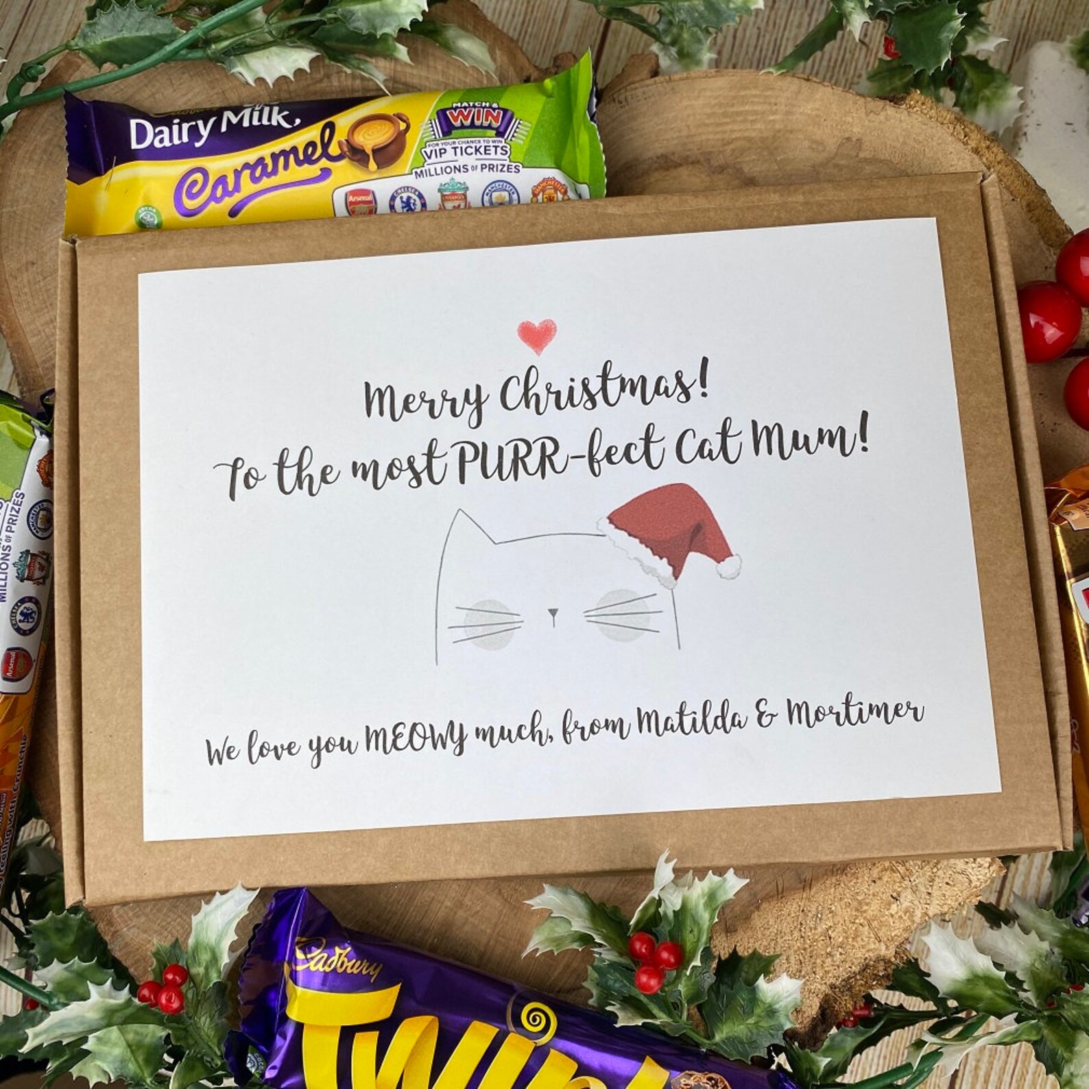 Merry Christmas Purr-fect Cat Mum/Dad Chocolate Box | Etsy