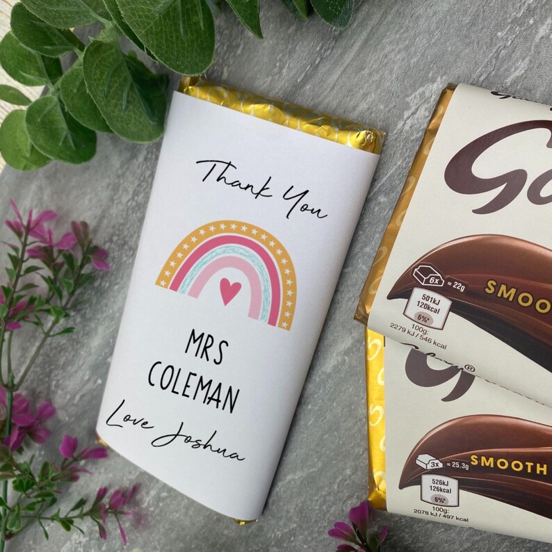 Teacher Chocolate Bar Thank You - Etsy