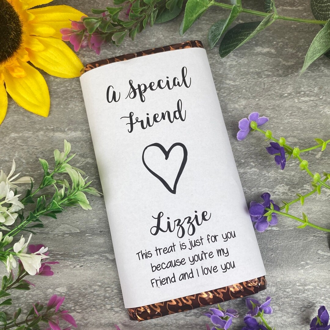 A Special Friend Chocolate Bar, Chocolate Bar, Birthday Chocolate Gift ...