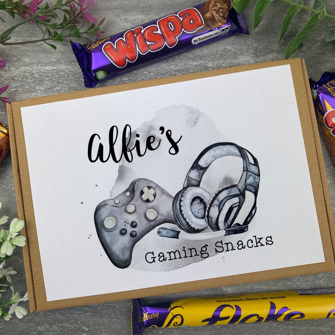 Personalised Gaming Snacks, Letterbox Gift, Christmas Chocolate Box ...