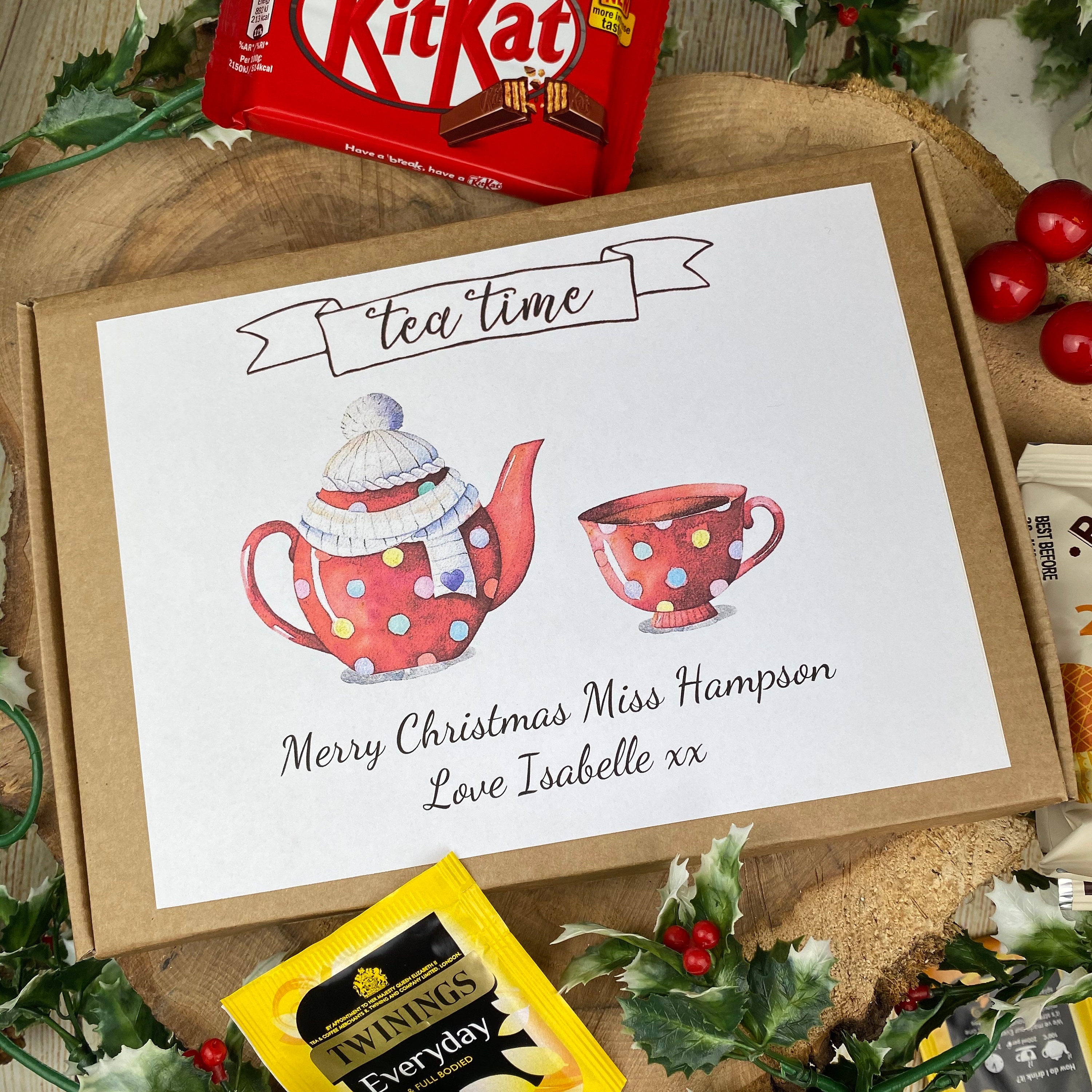 Teacher Christmas Tea & Biscuit Box Tea Box Tea Gifts Tea | Etsy UK