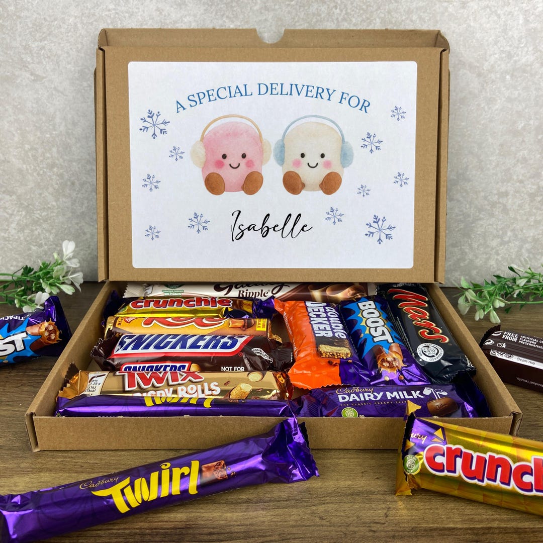 Personalised Christmas Sweet Box - Letterbox Treats, Chocolate Box ...
