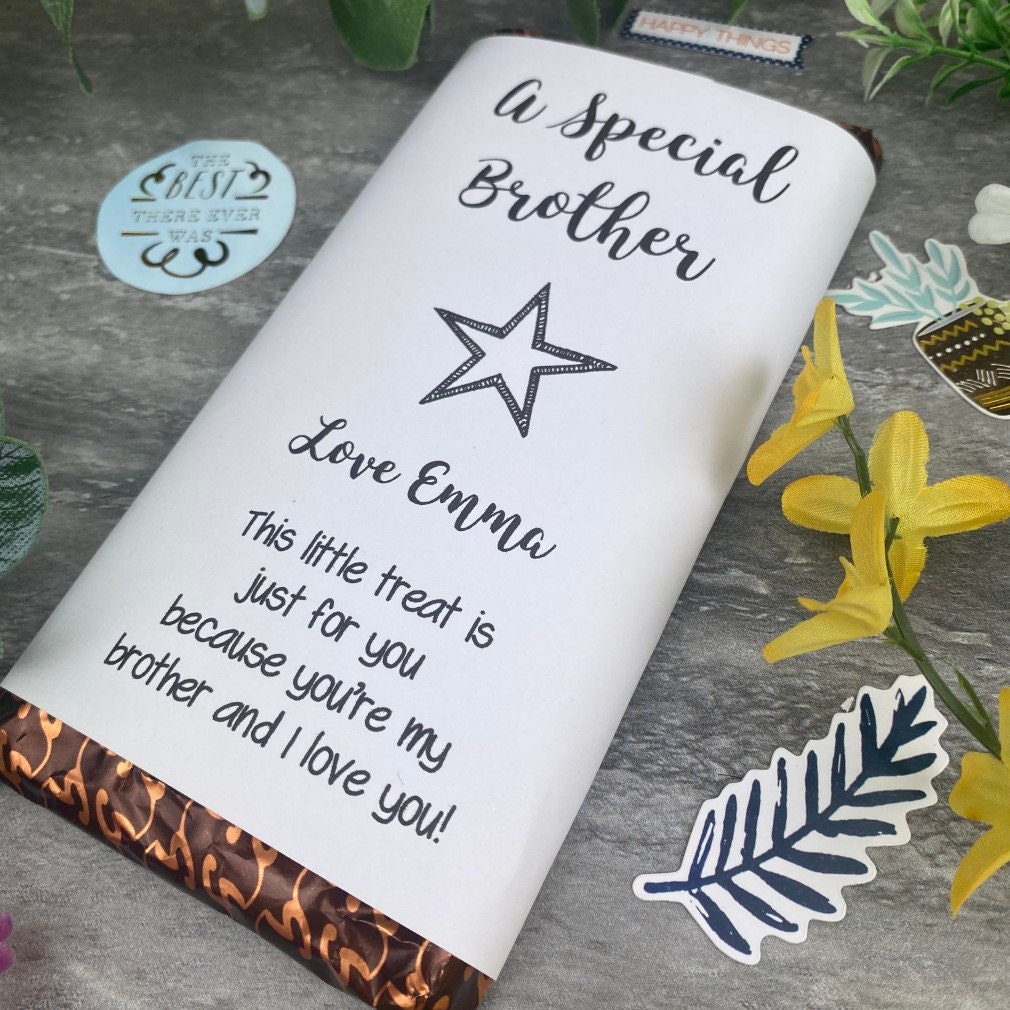 A Special Brother Chocolate Bar, Brother Gift, Special Brother ...