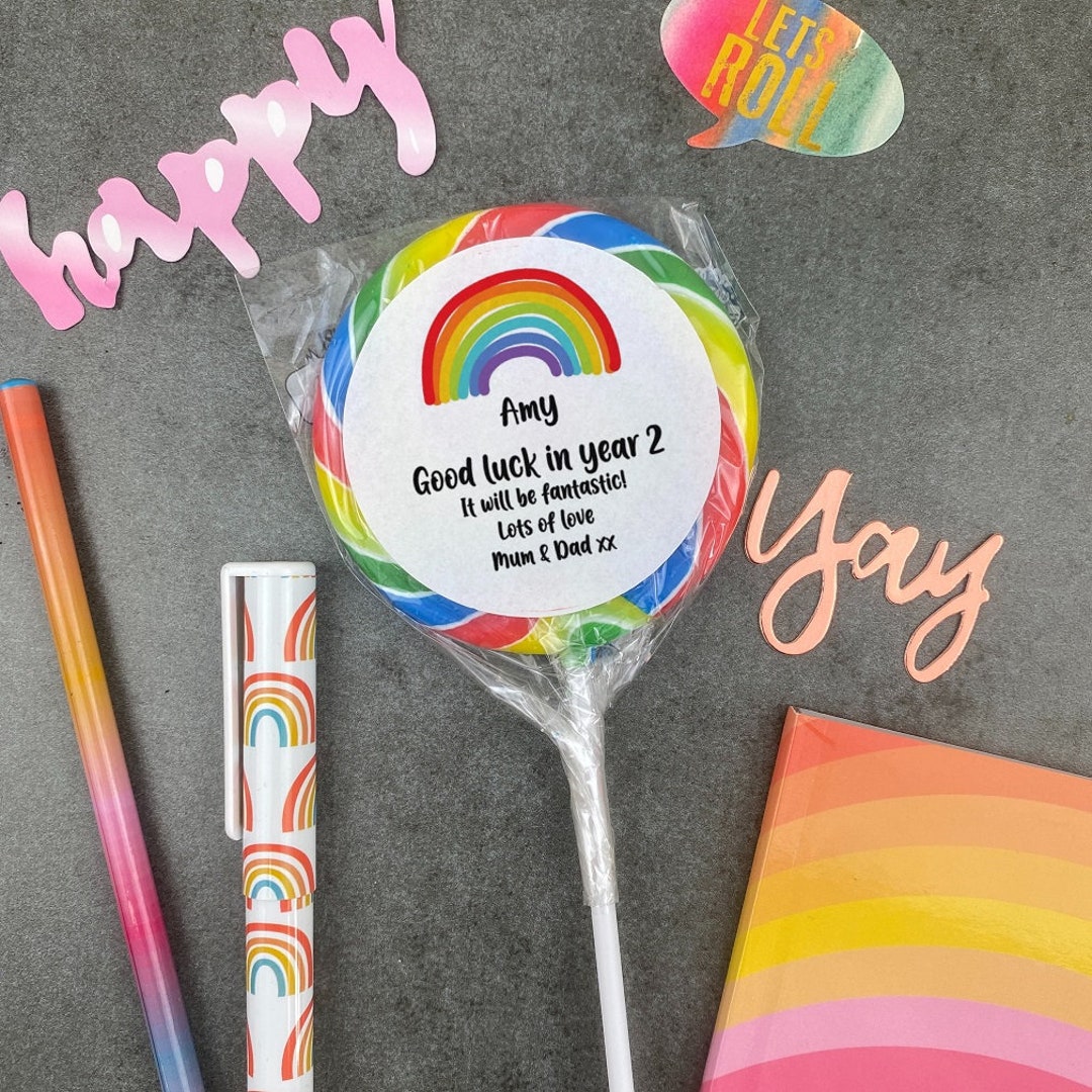Personalised Good Luck in Year Giant Lollipop, Back to School Gift ...