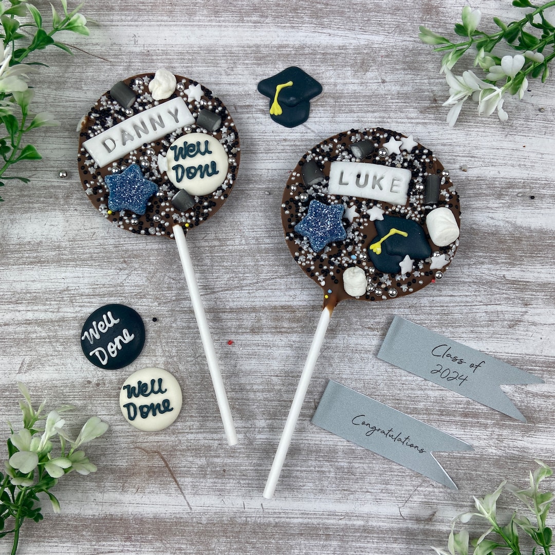 Graduation Gift, Personalised Graduation Chocolate Lollipop, Belgian ...