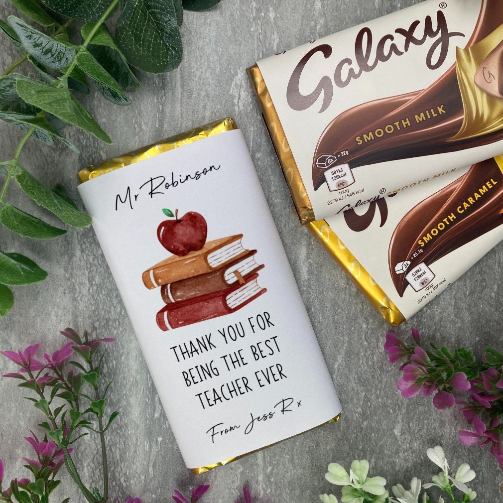 Teacher Chocolate Bar Best Teacher Ever Chocolate Gift Gift | Etsy