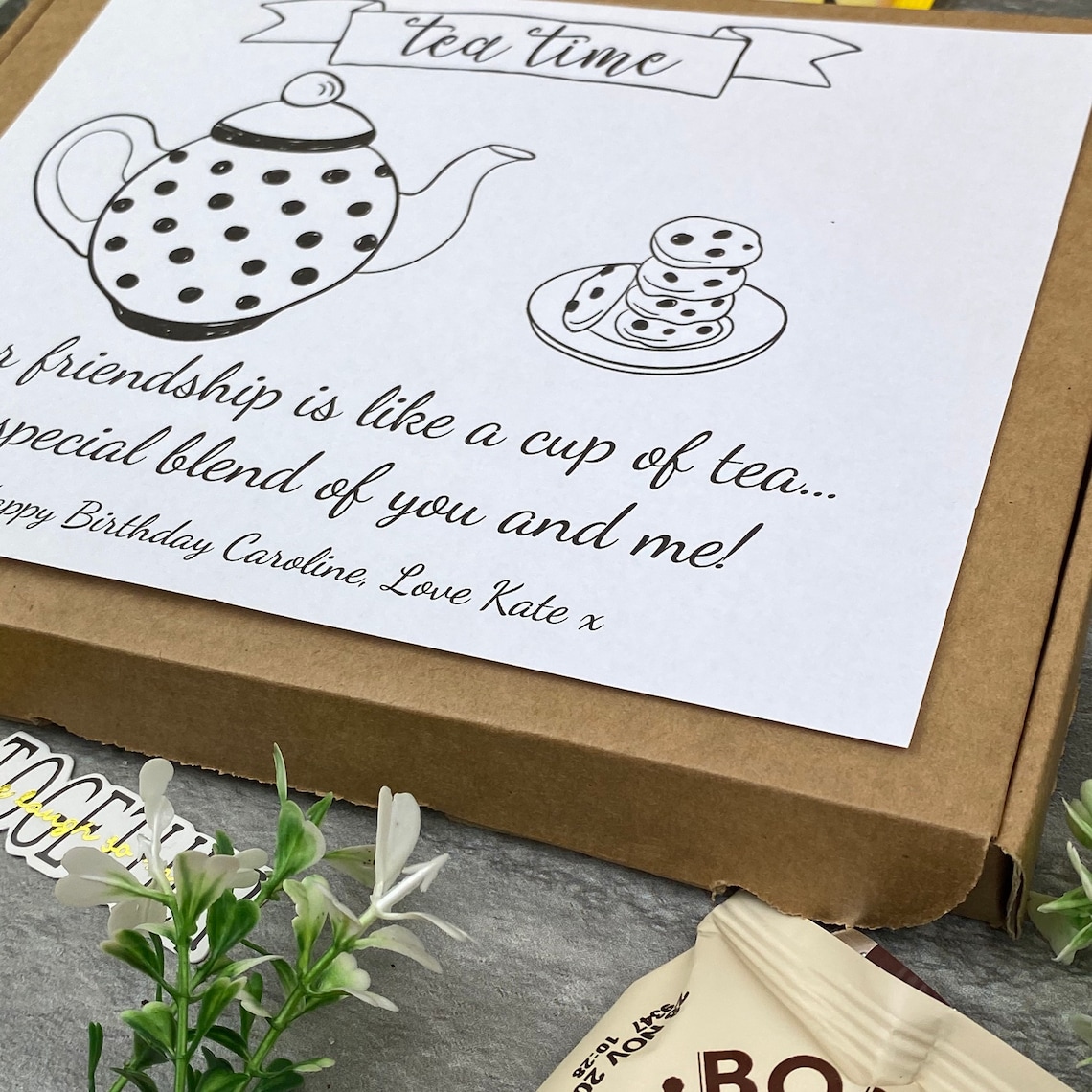 Friendship Tea and Biscuit Box, Tea Box, Tea Gifts, Tea Hamper ...